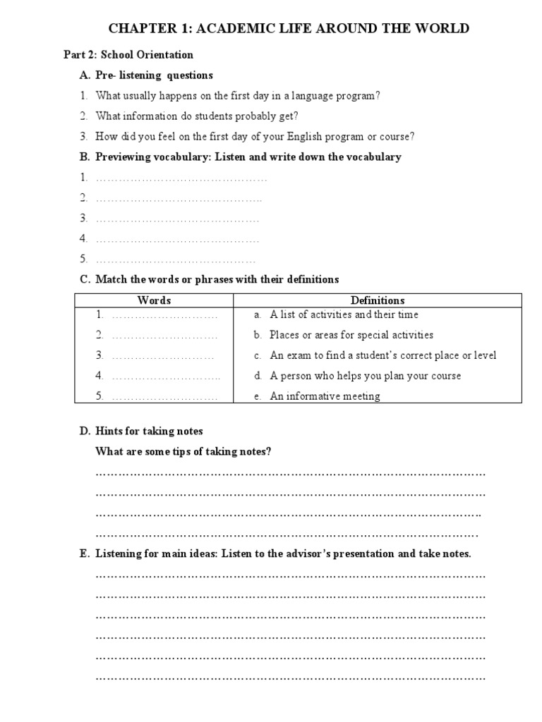 File - 20211013 - 101750 - Listening 1 - Chapter 1 - Part 2 | PDF