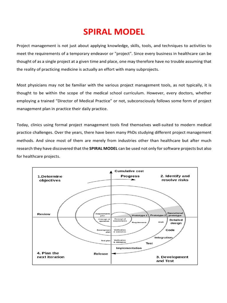 Spiral Model | PDF | Health Care | Project Management
