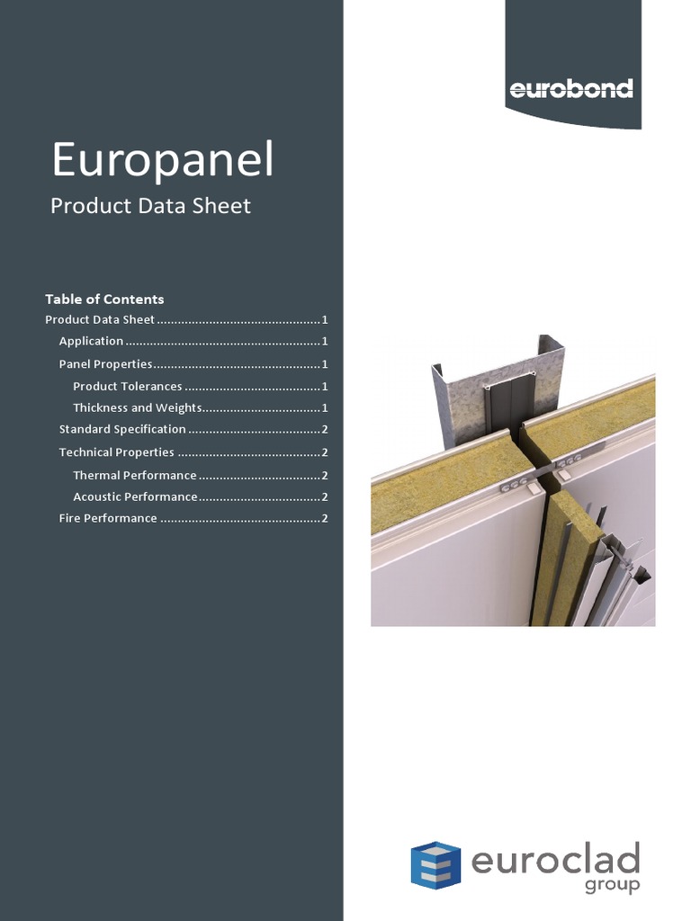 Europanel Product Data Sheet | PDF | Building Technology | Building ...