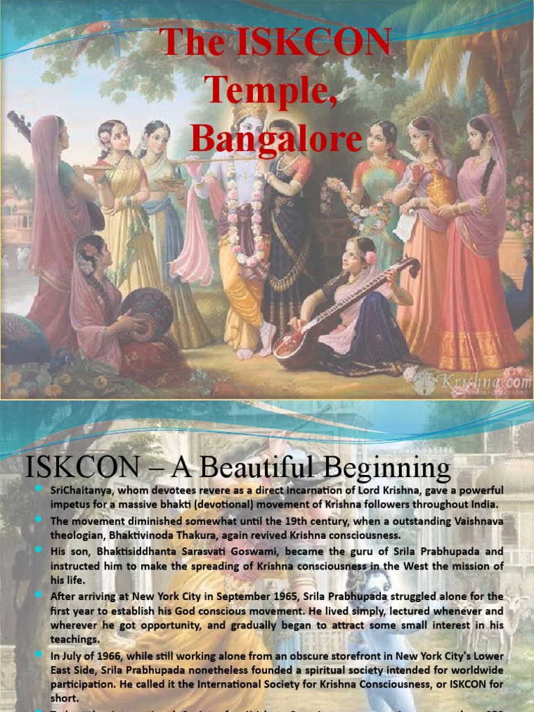 The Iskcon Temple, Bangalore | PDF | Krishna | Theistic Indian Philosophy
