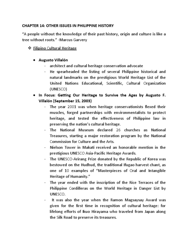 Preserving Filipino Cultural Heritage | PDF | Philippines | Government