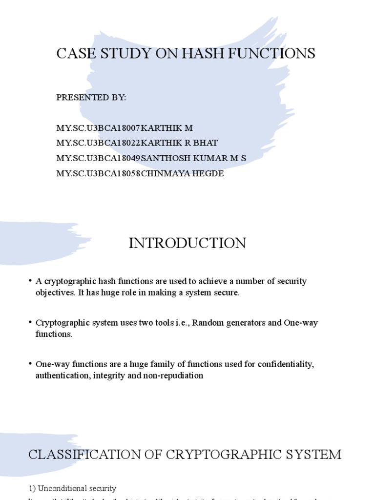 Case Study On Hash Functions | Download Free PDF | Cryptography ...