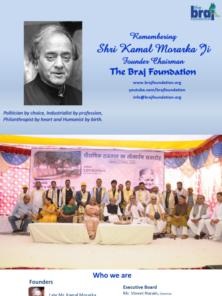 Remembering a Visionary Leader: Shri Kamal Morarka and his ...