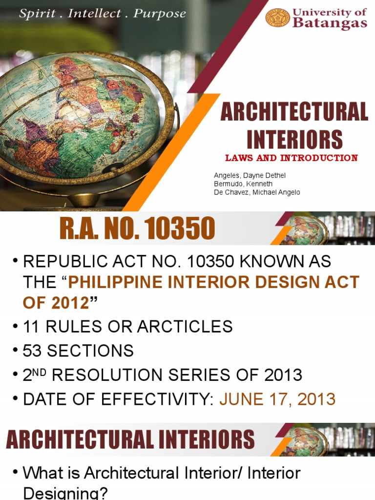 Philippine Interior Design Act Overview | PDF | Licensure | Interior Design