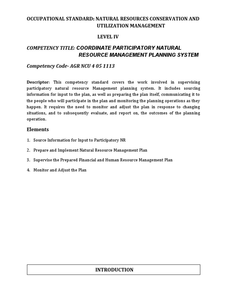 Coordinate NRM Planning System | PDF | Resource | Natural Resource ...