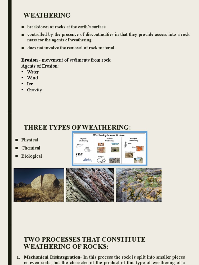 Weathering: Types and Processes Explained | PDF | Social Science ...