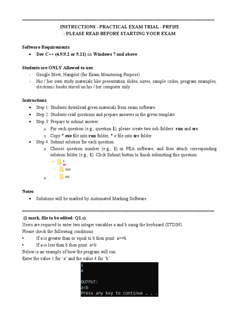 PRF192 PE Trial | PDF | Computer File | Array Data Structure