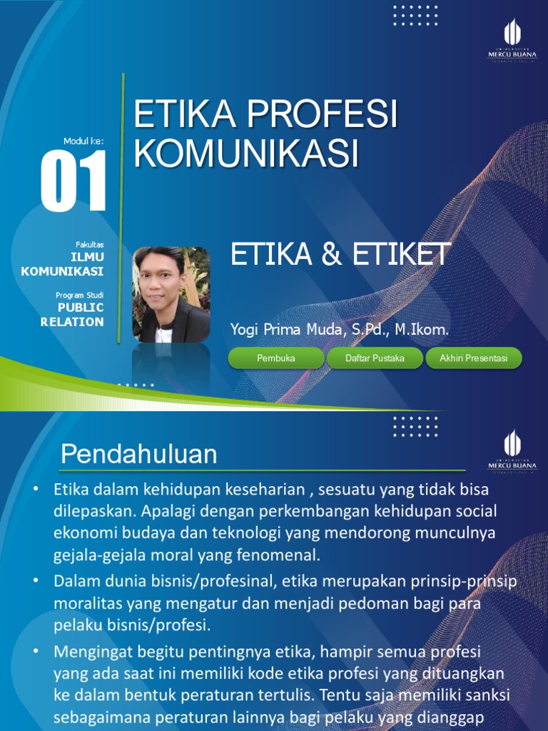 Modul 1-Etika Etiket | PDF | Karier & Perkembangan | Pengembangan Diri