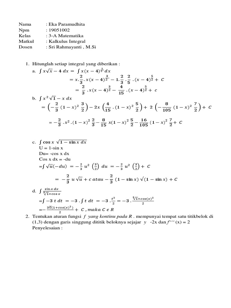Kalkulus Integral | PDF