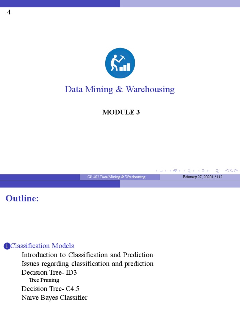 DMW Module 3 | PDF | Statistical Classification | Theoretical Computer Science