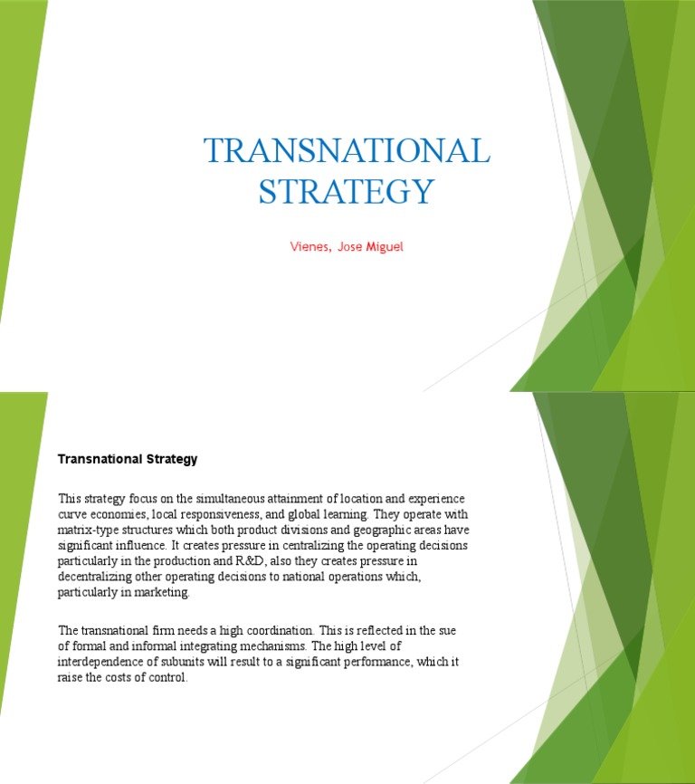 Transnational Strategy Insights | PDF | Business
