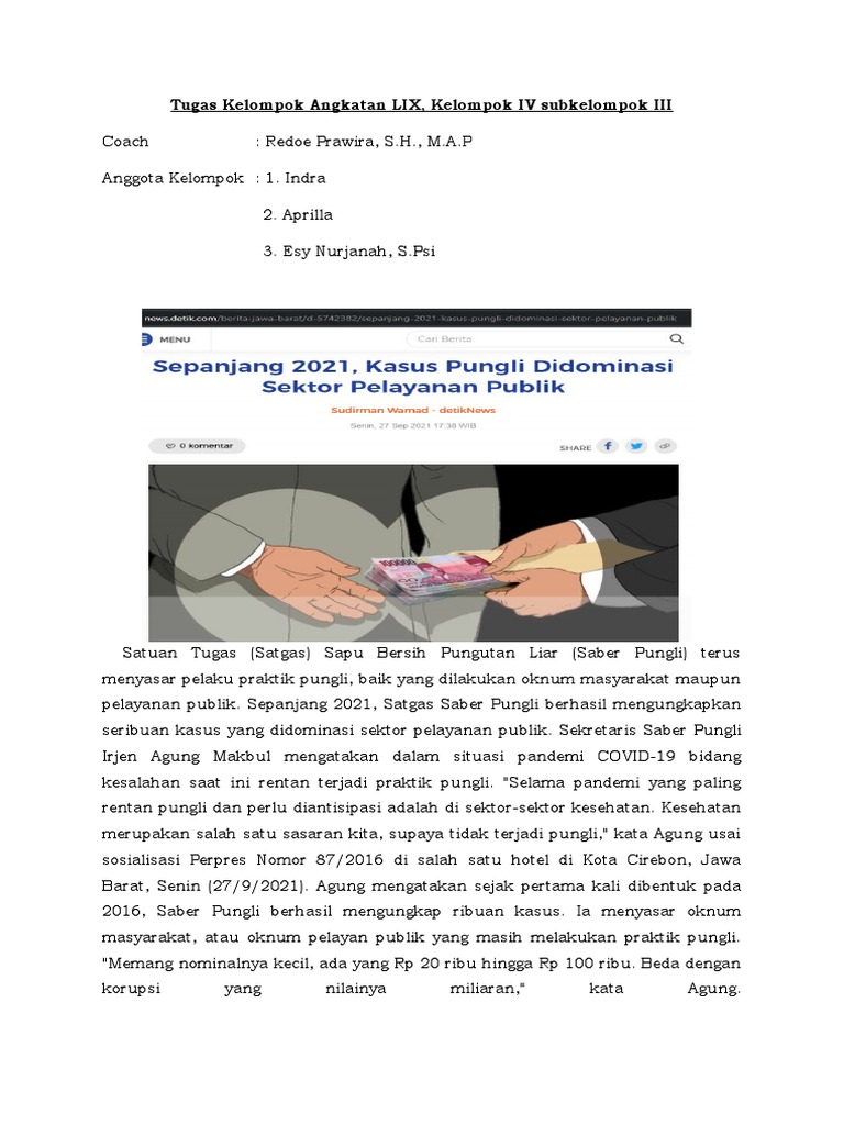 Tugas Kelompok Angkatan LIX | PDF