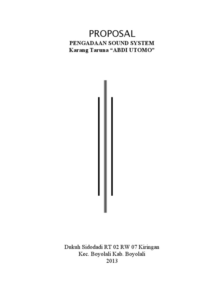 Proposal Pengadaan Sound System | PDF