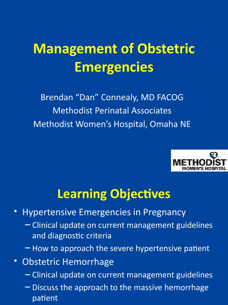 Management of Obstetric Emergencies: A Focus on Hypertensive Disorders ...
