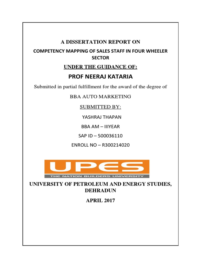 Yash Raj Dissertation 9090 | PDF | Competence (Human Resources) | Economies