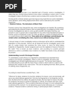 Locard's Exchange Principle | PDF | Forensic Science | Crime Scene