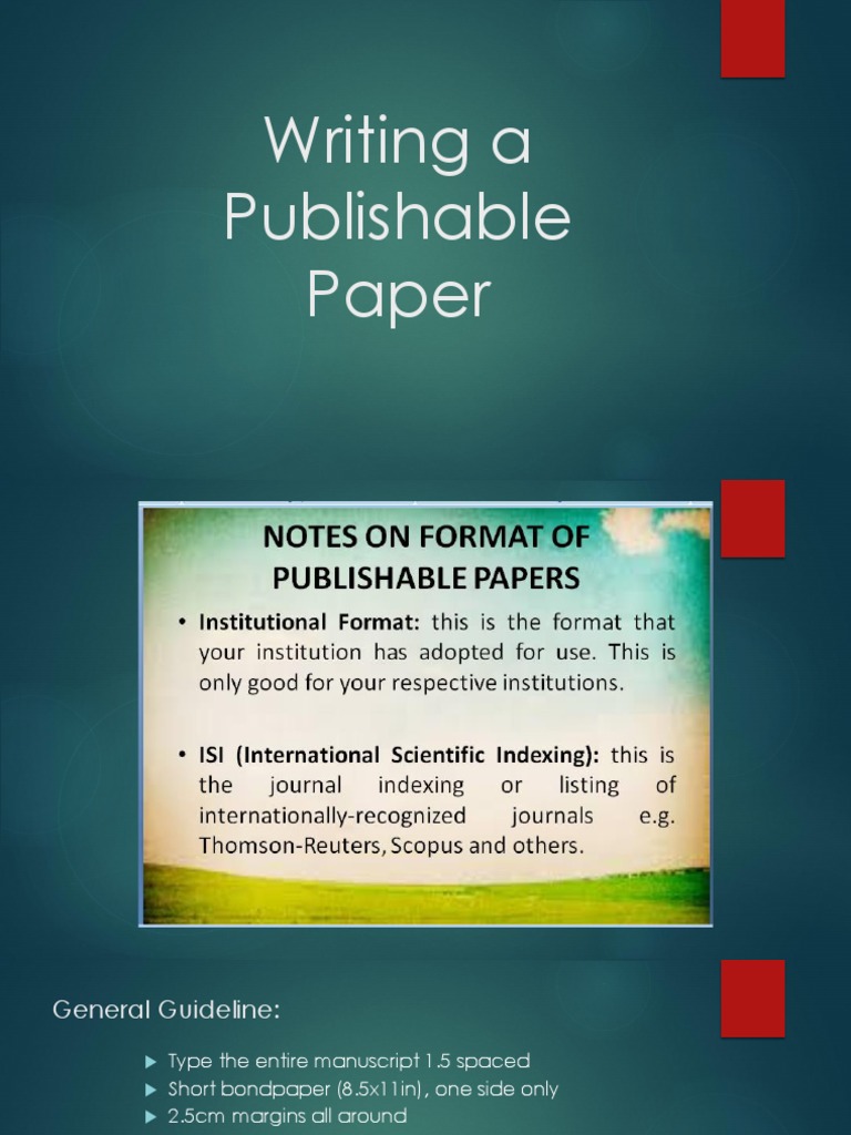 Writing A Publishable Paper | PDF | Statistics | Science