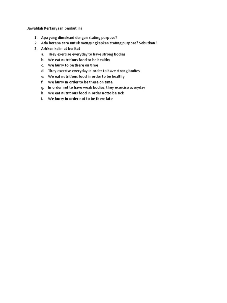 Stating Purpose: Definition and Examples | PDF