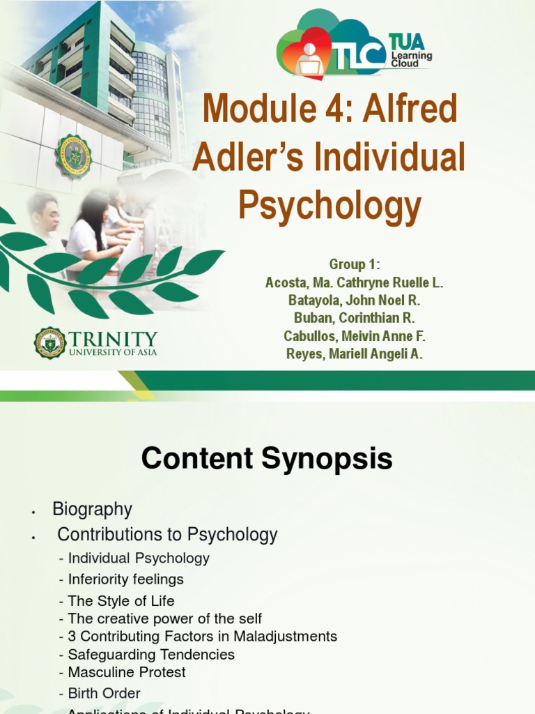 Alfred Adlers Individual Psychology | PDF | Psychology | Self Esteem