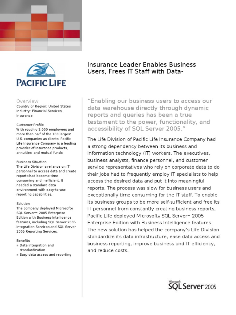 Insurance Leader Enables Business Users, Frees IT Staff With Data | PDF ...