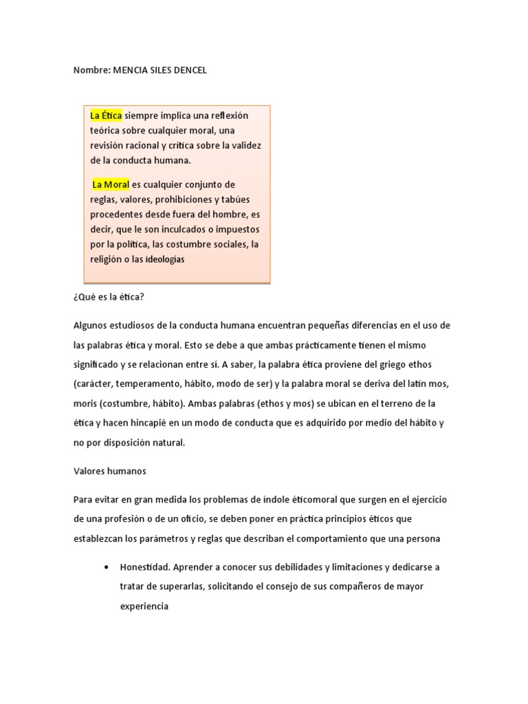 Etica Prof. | Descargar gratis PDF | Moralidad | Comportamiento