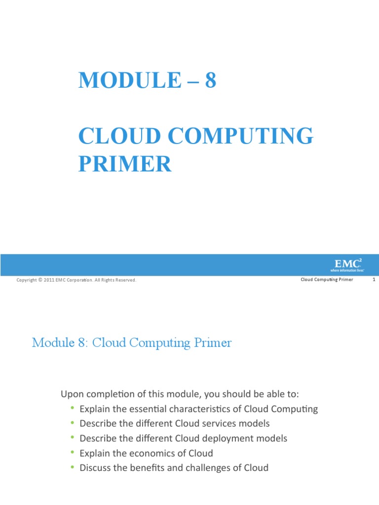 CIS Module 8 - Cloud Computing Primer | PDF | Platform As A Service | Cloud Computing