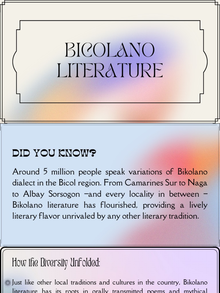 Bicolano Literature | PDF | Classics | General Fiction