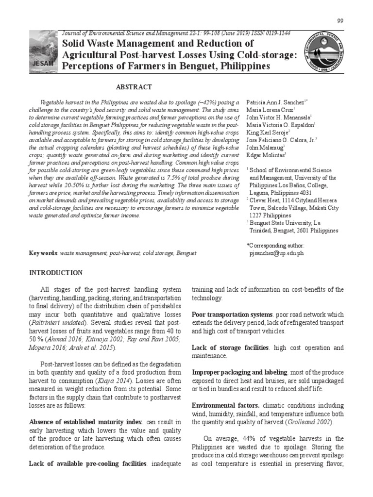Reducing Vegetable Waste in Benguet | PDF | Vegetables | Refrigeration