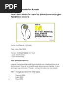 DOPE Personality Test | PDF | Behavior | Action (Philosophy)