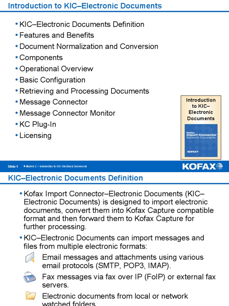 To KIC - Electronic Documents: Slide 1 | PDF | Fax | Metadata