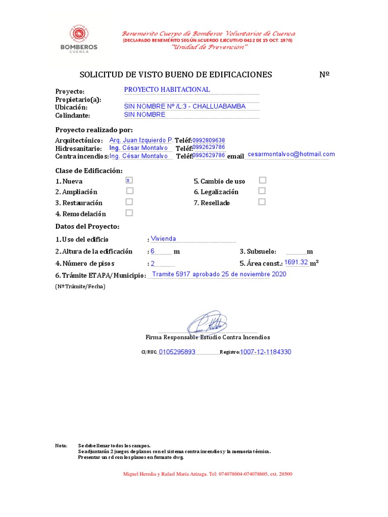 2 Solicitud de Visto Bueno en Edificaciones | PDF 2 Solicitud de Visto Bueno en Edificaciones | PDF