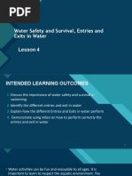 Water Entry Techniques in Swimming | PDF