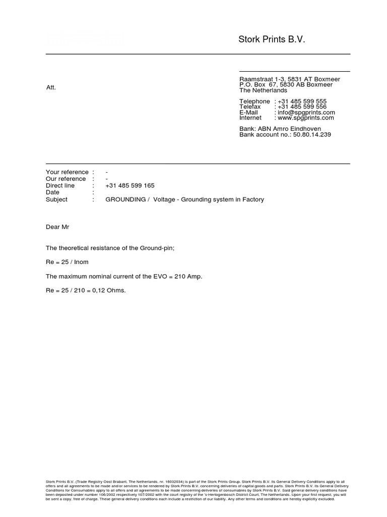 Stork Prints B.V | PDF | Electrical Components | Electrical Equipment