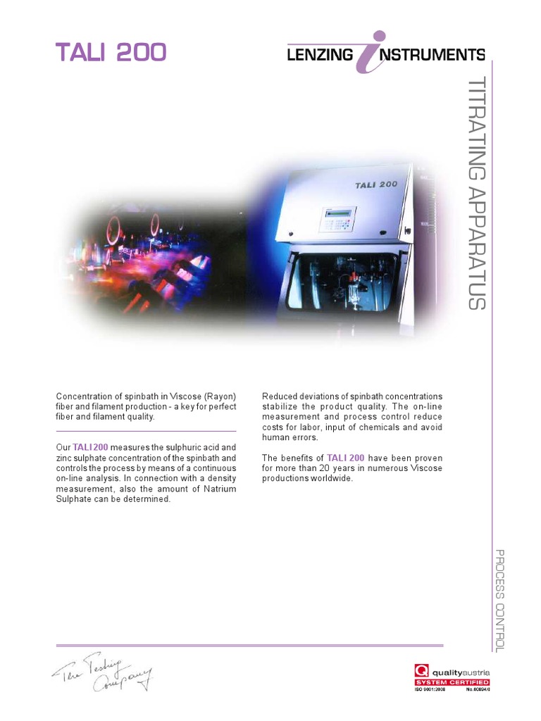 Tali 200 | PDF | Sulfuric Acid | Process Control