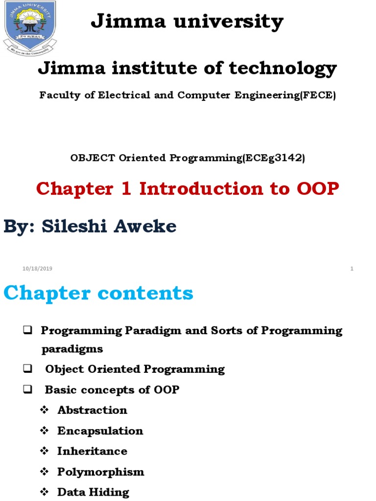 Chapter 1-2 | PDF | Programming Paradigms | Object Oriented Programming