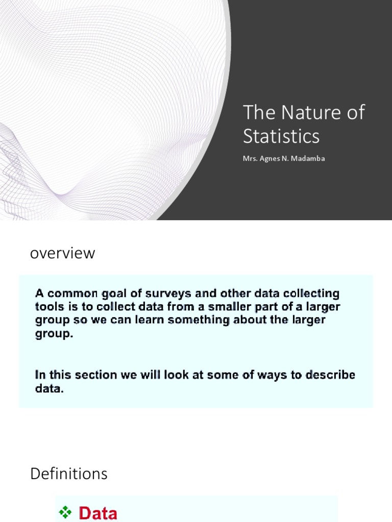 The Nature of Statistics | PDF | Science & Mathematics | Computers