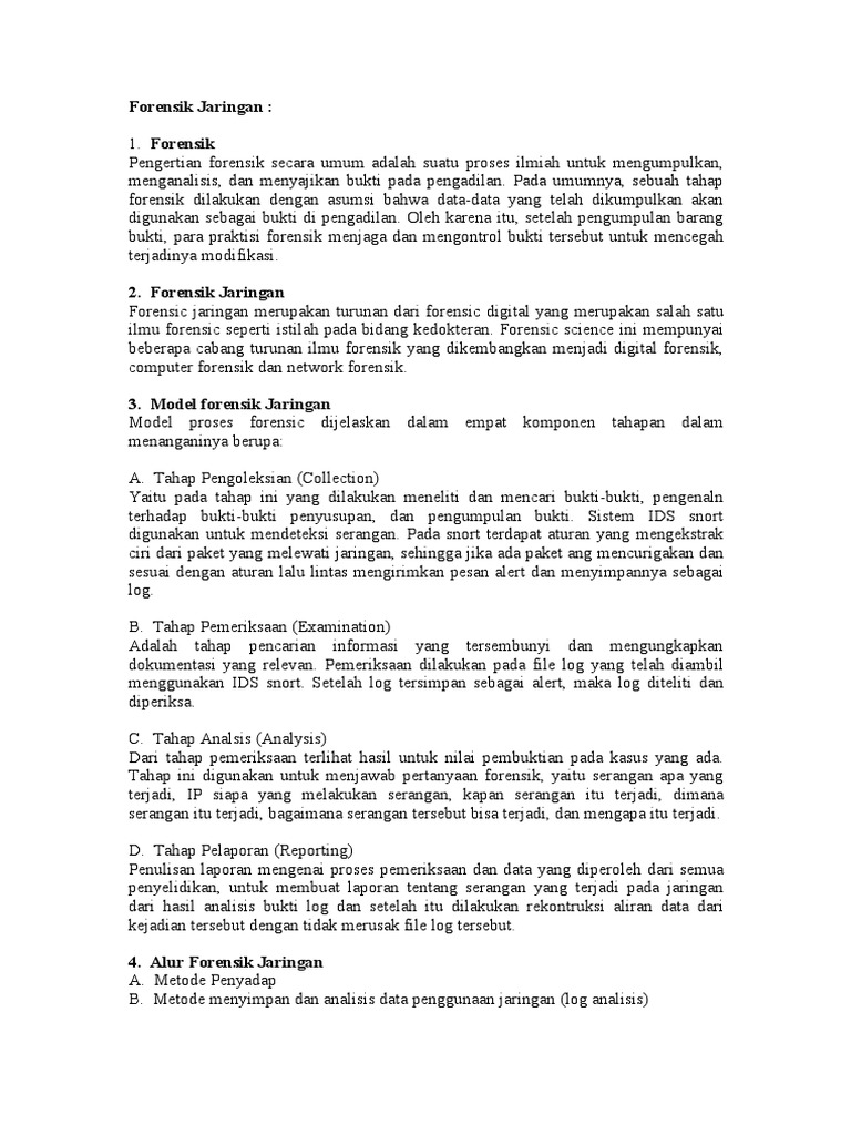 Kamjar - Forensik Jaringan | PDF | Komputer