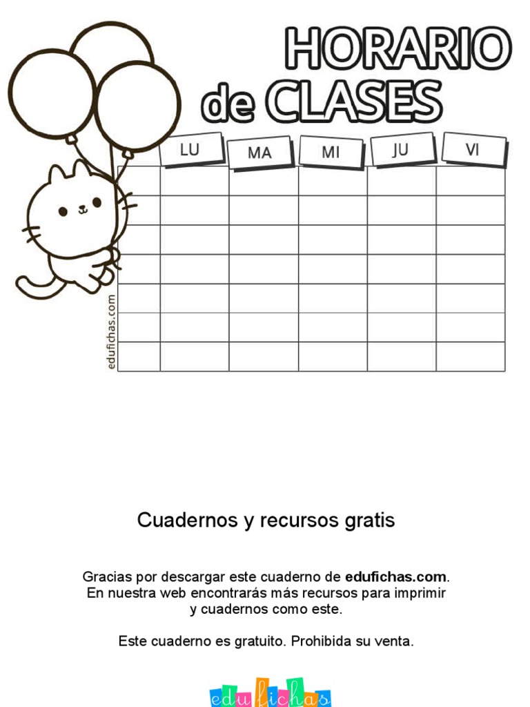 Horario para Completar Gato | PDF