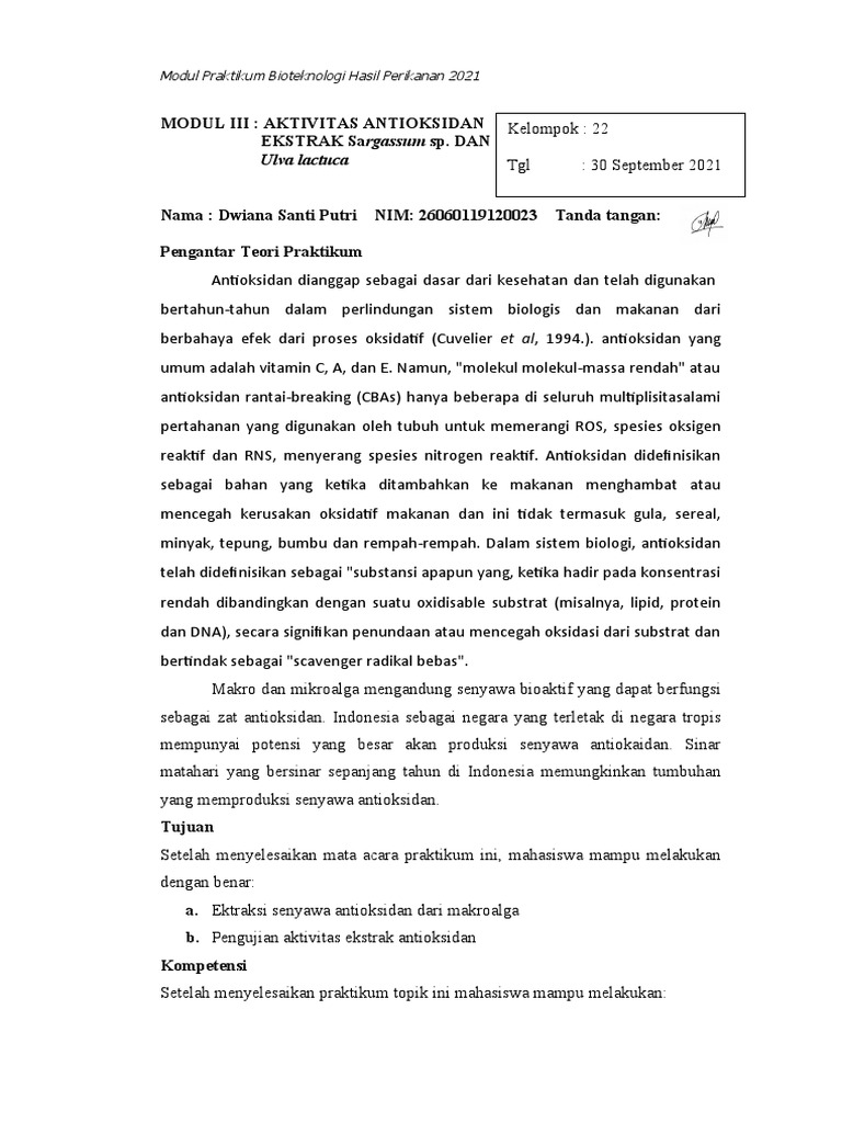 ACC - Dwiana Santi Putri - Kelompok 22 - MODUL III | PDF