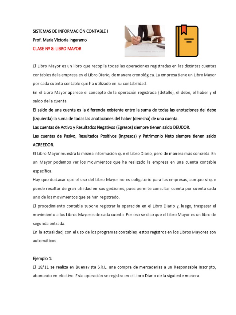 Ejemplos y Uso del Libro Mayor | PDF | Contabilidad | Contabilidad ...