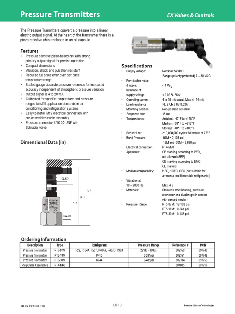 Pt5 Pressure Transmitters en Us 1734302 | PDF | Electrical Connector ...