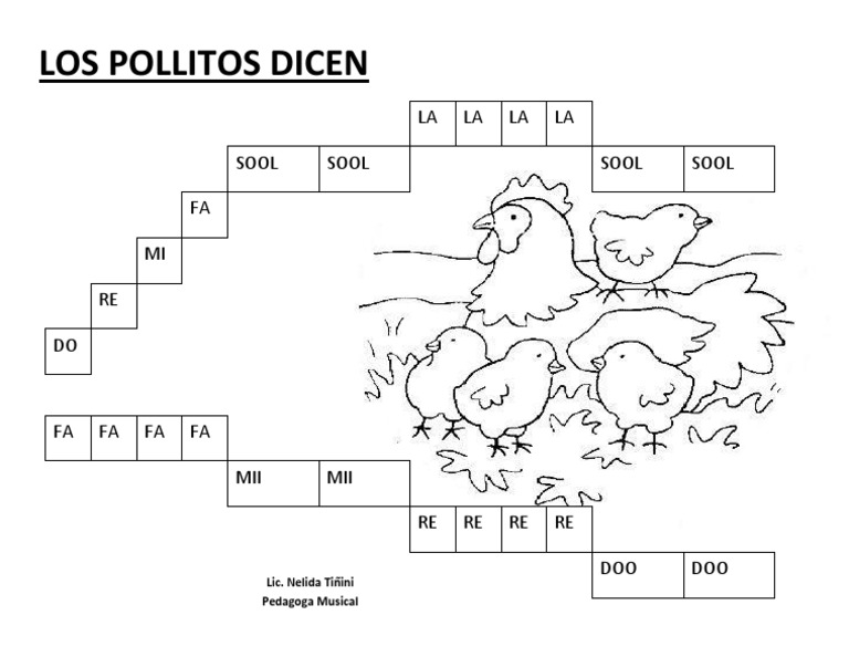 Notas Musicales de "Los Pollitos Dicen" | PDF