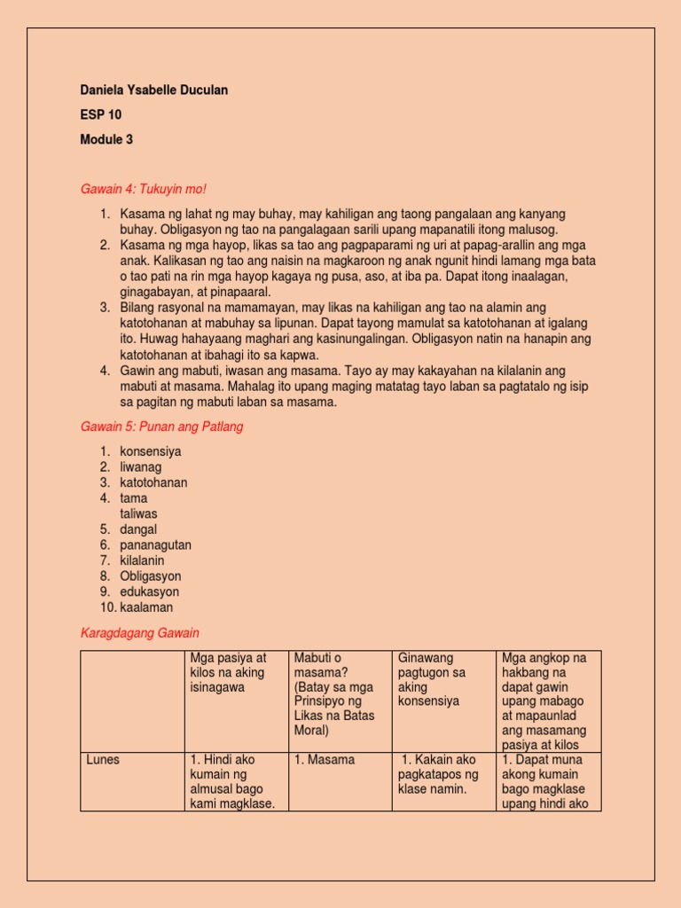 Esp10 Module 3 | PDF