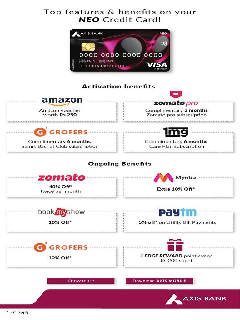 Top Features & Benefits On Your: NEO Credit Card! | PDF | Personal ...