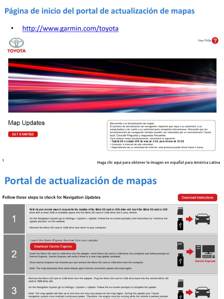 Actualización de Mapas Toyota | PDF | USB | Microsoft Windows