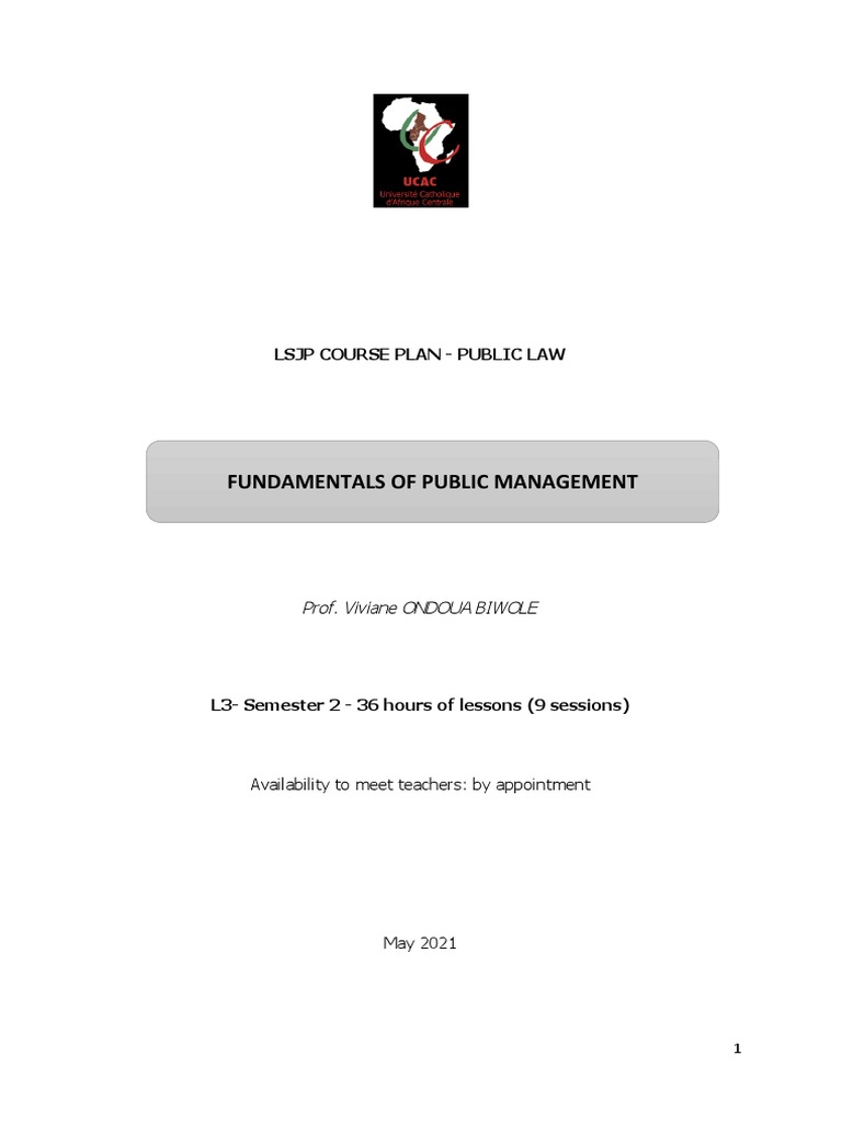 Public Management Course | PDF | Public Administration | Concept