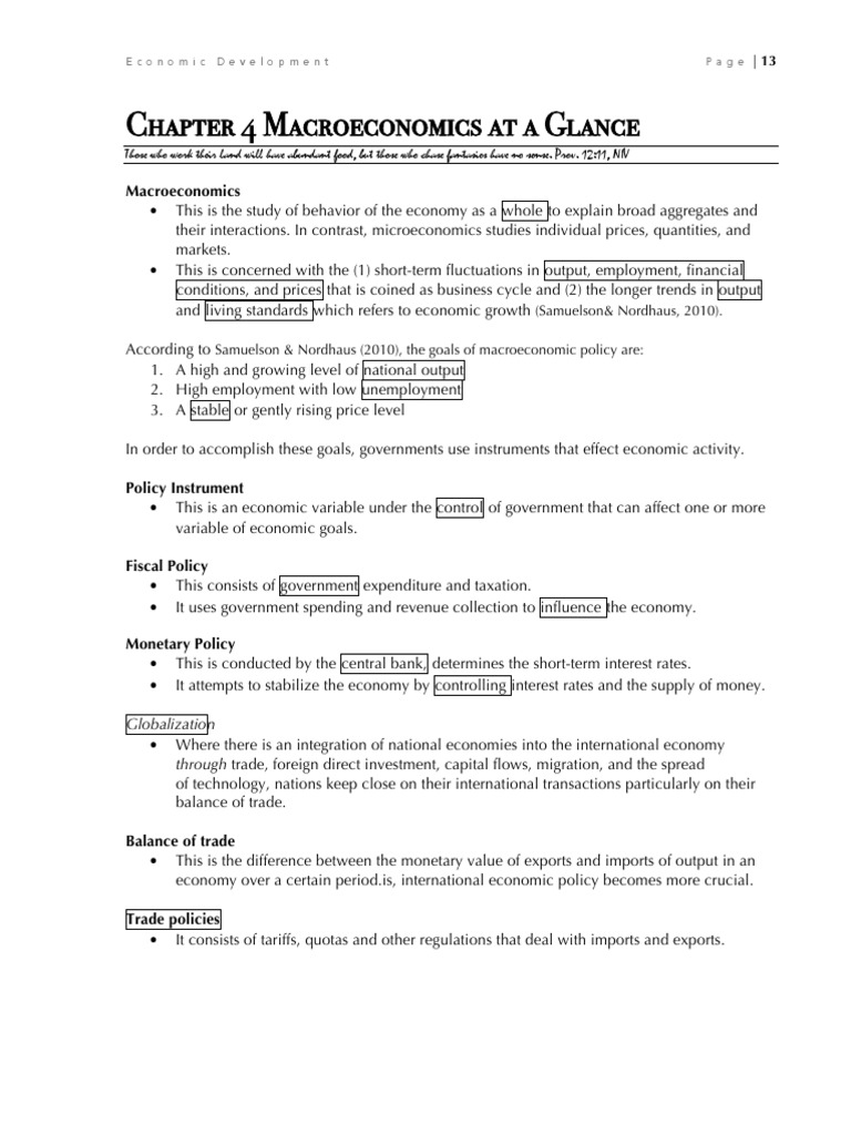 Chapter 4 Macroeconomics at A Glance | PDF