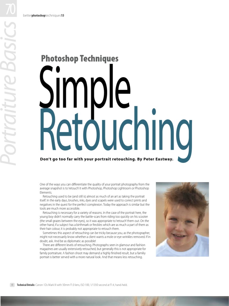 Basic Portrait Retouching | PDF | Photo Manipulation | Vision Basic Portrait Retouching | PDF | Photo Manipulation | Vision