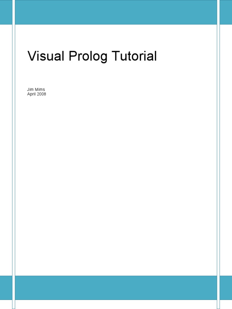Visual Prolog Tutorial: Jim Mims April 2008 | PDF | Parameter (Computer Programming) | Computer ...