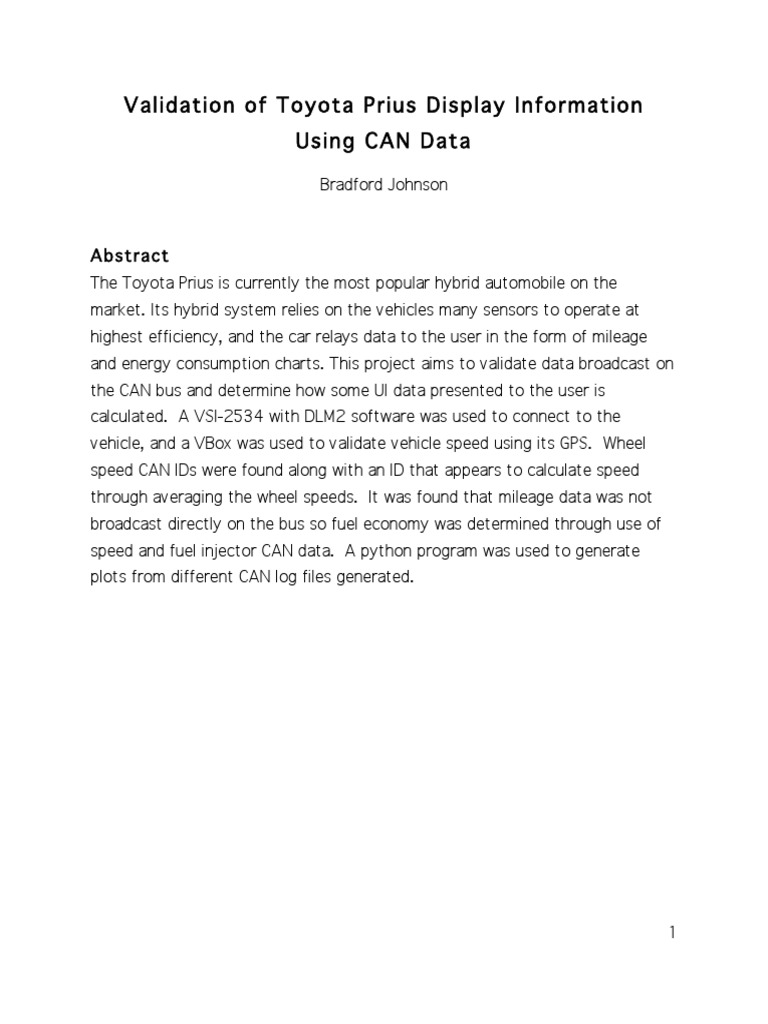 Toyota Prius Display Information | PDF | Fuel Economy In Automobiles ...